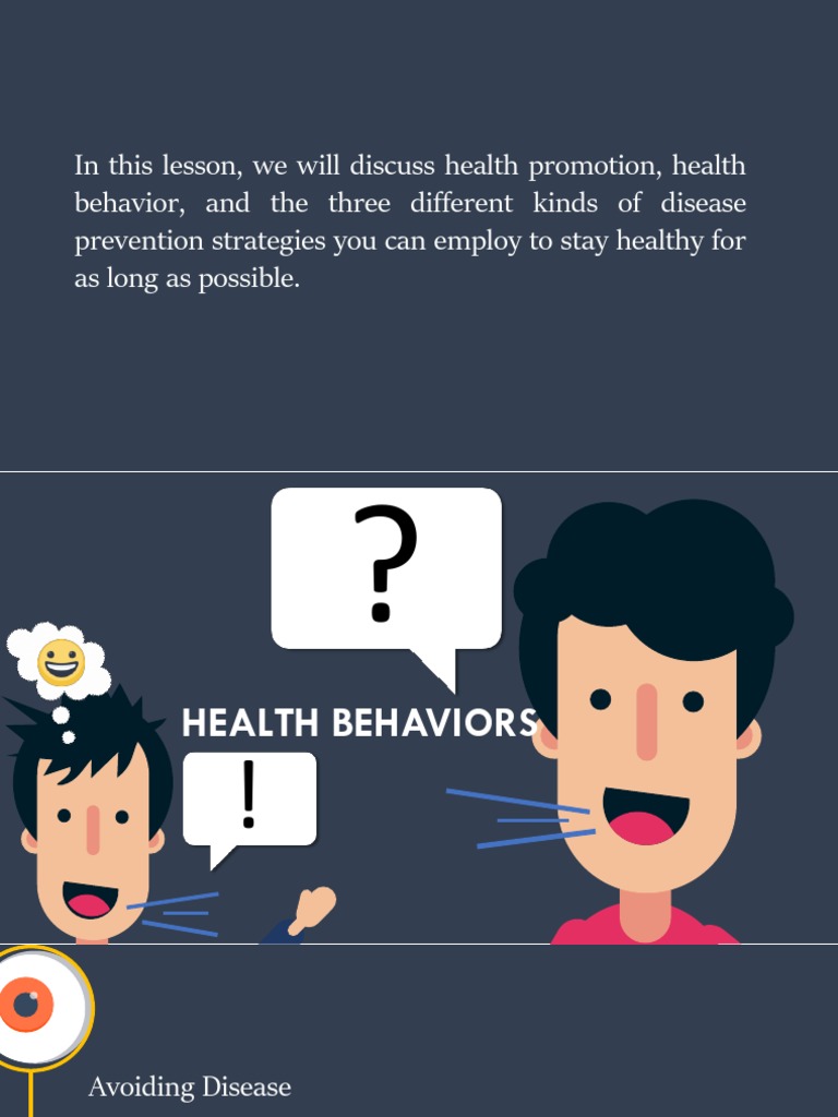 Promoting Health and Preventing Disease Through Health Behaviors ...