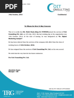 Relieving Letter Tech Mahindra | PDF