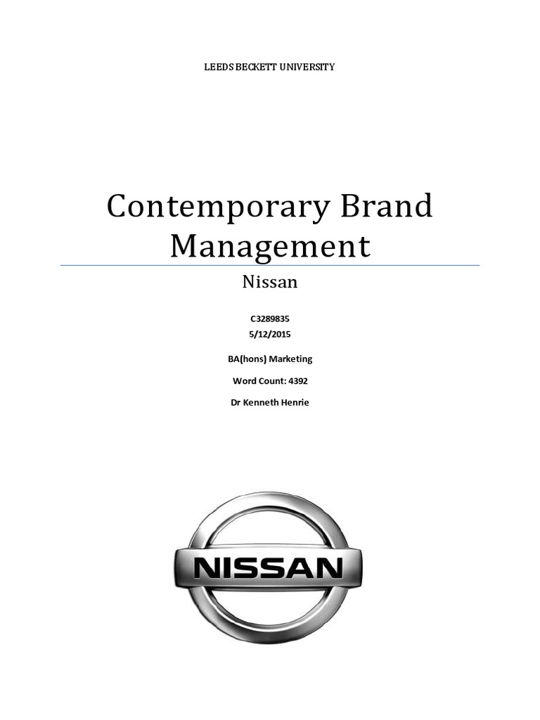 Contemporary Brand Management: Nissan | PDF | Target Audience | Brand