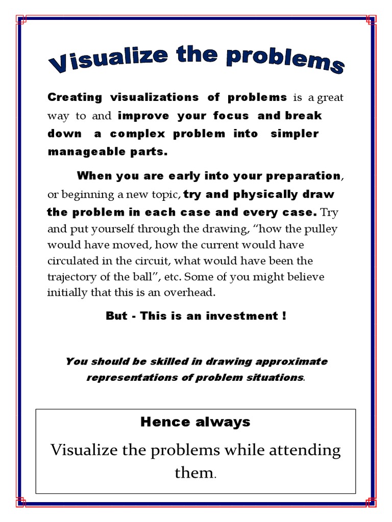 Visualize The Problems While Attending Them | PDF