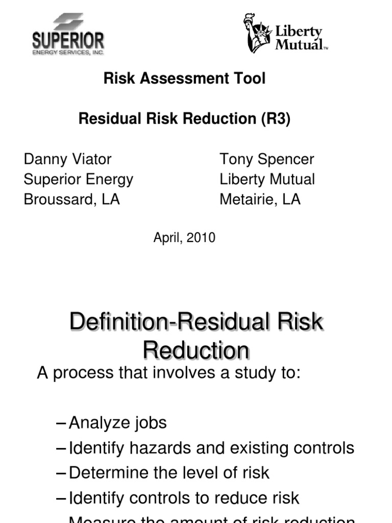 Residual Risk Reduction (R3) | PDF | Risk | Risk Management