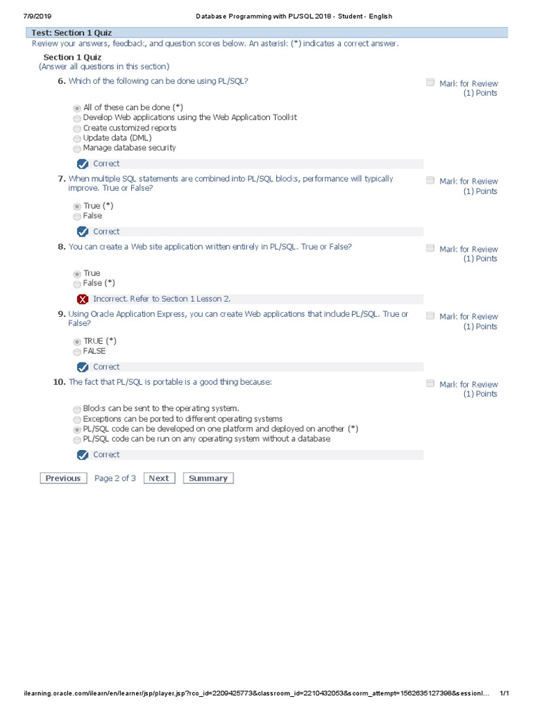 PLSQL 1 - 2 | PDF | Pl/Sql | Computer Programming