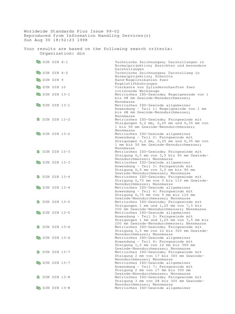 DIN List PDF | PDF