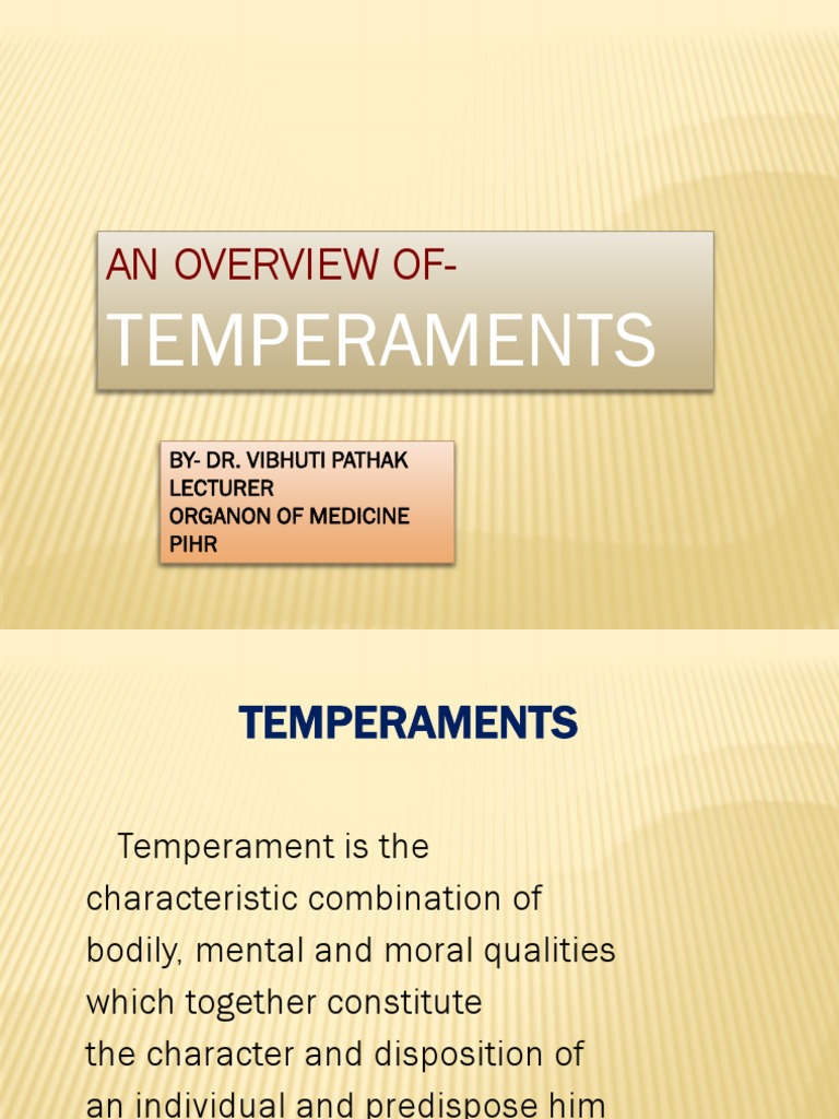 An Overview of Temperaments | PDF | Scientific Theories | Stereotypes