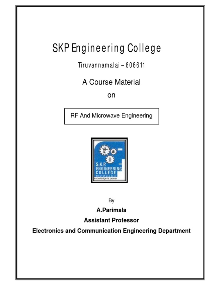 RF and Microwave Engineering PDF | PDF | Amplifier | Capacitor