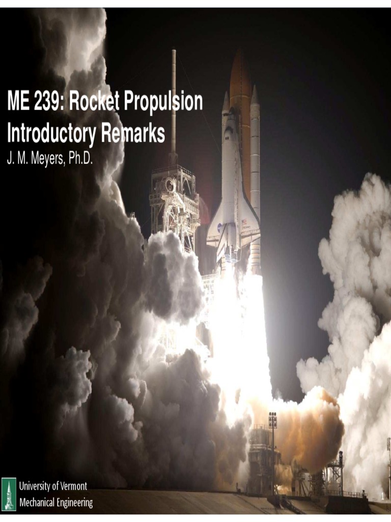 Rocket Propulsion Introduction | PDF | Rocket Engine | Spacecraft ...