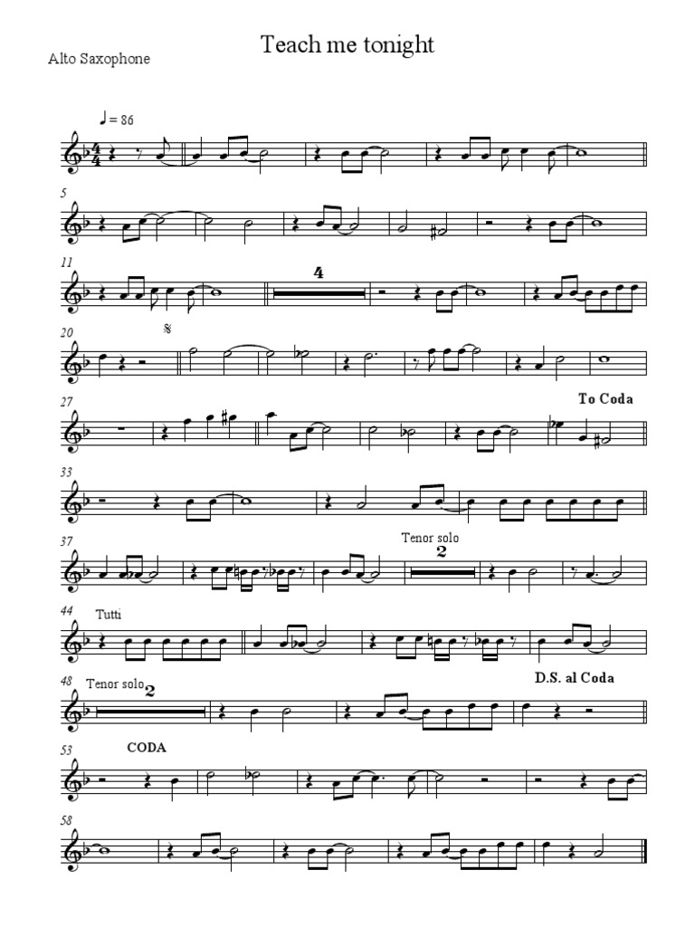 Teach Me Tonight Alto | PDF