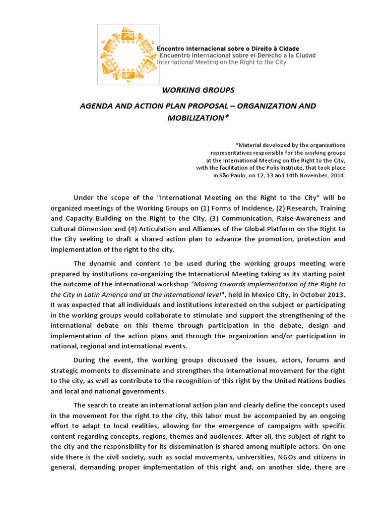 Global Platform Action Plan 2015-2017 | PDF | Social Movements | Civil ...