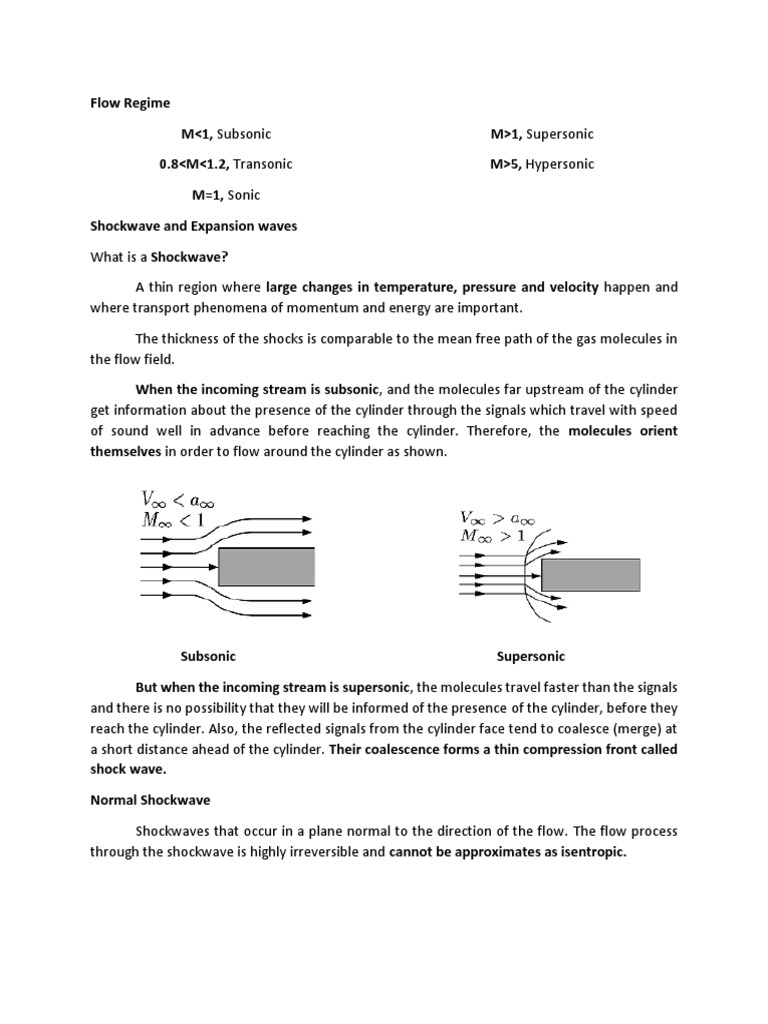 Shockwave and Expansion Waves PDF | PDF | Shock Wave | Aerodynamics