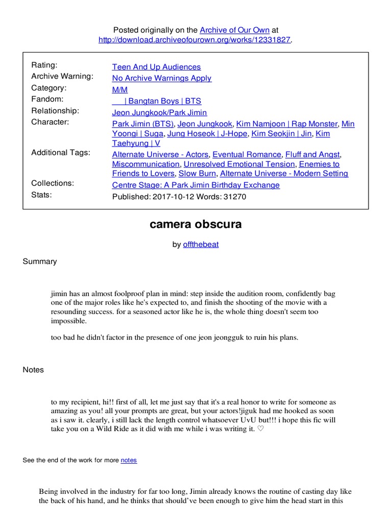 Camera Obscura | PDF