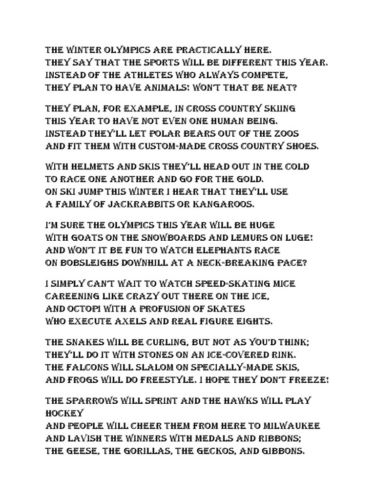 The Winter Olympics Are Practically Here | PDF