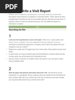Visit Report Form Word | PDF