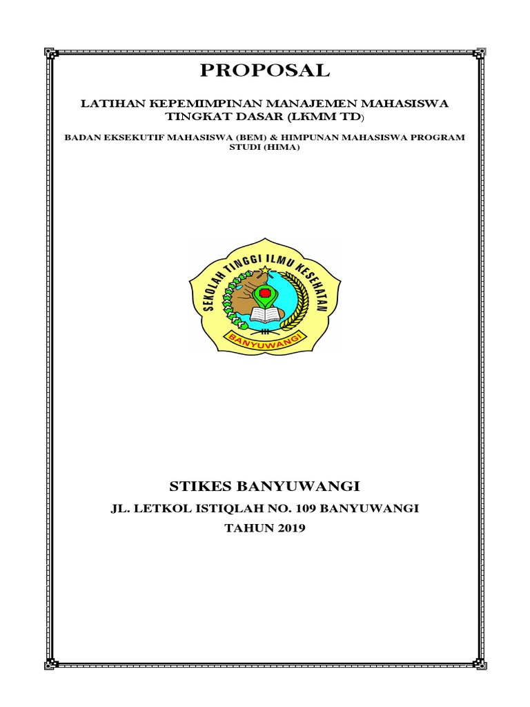 Contoh Proposal LKMM | PDF