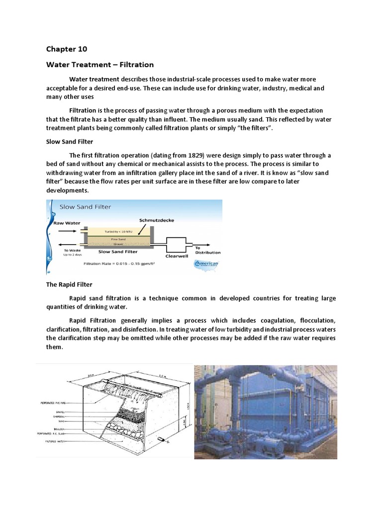 Chapter 10 - Filtration | PDF | Filtration | Water Purification