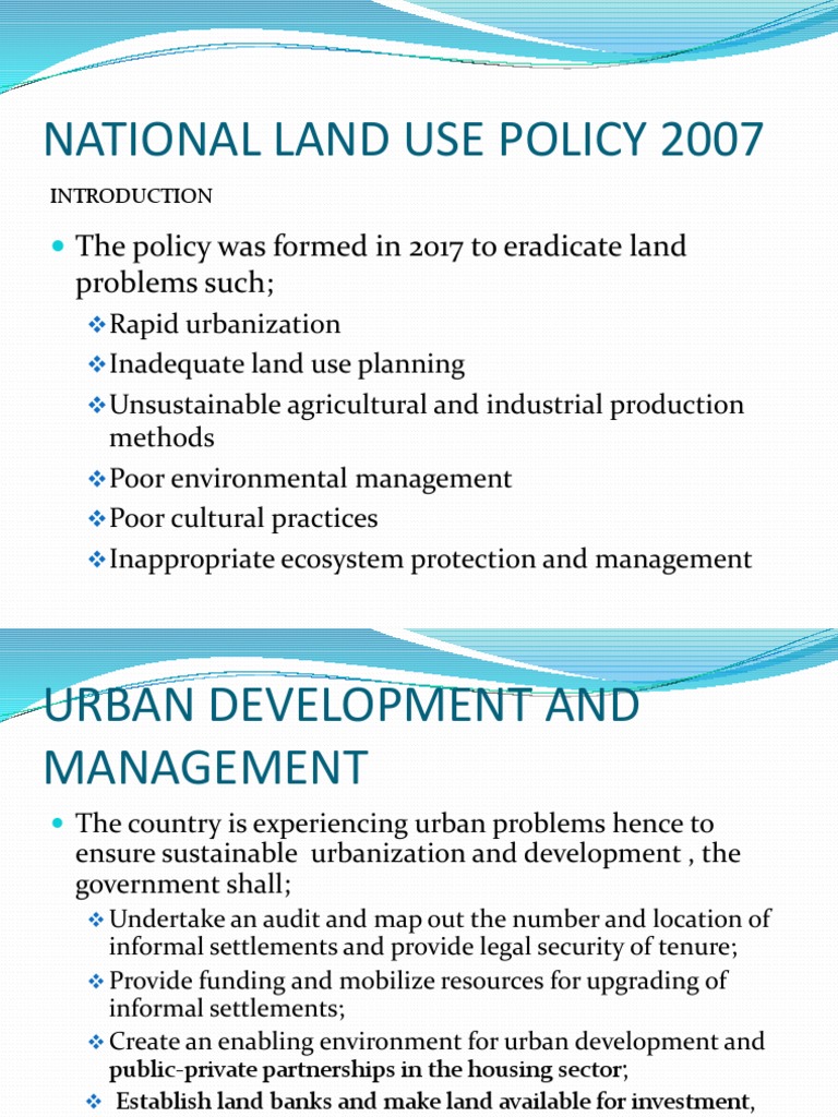 National Land Use Policy 2017 | PDF
