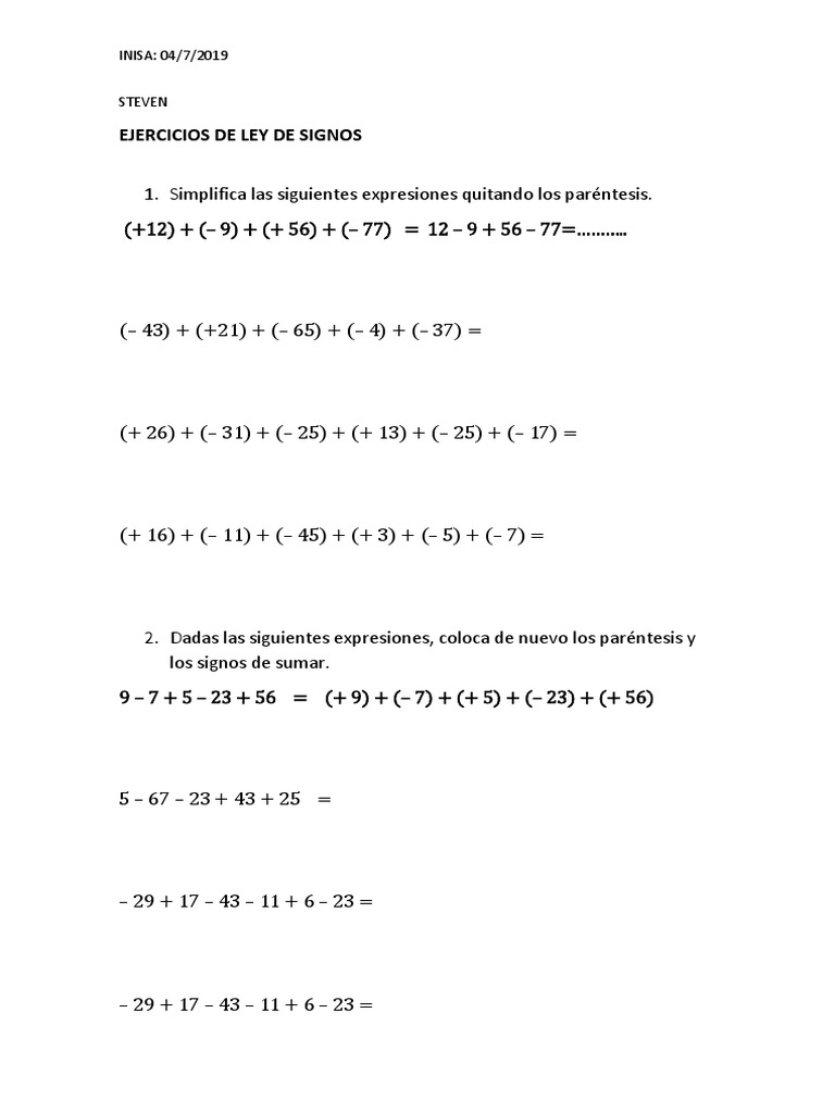 Ejercicios de Matemàticas | PDF