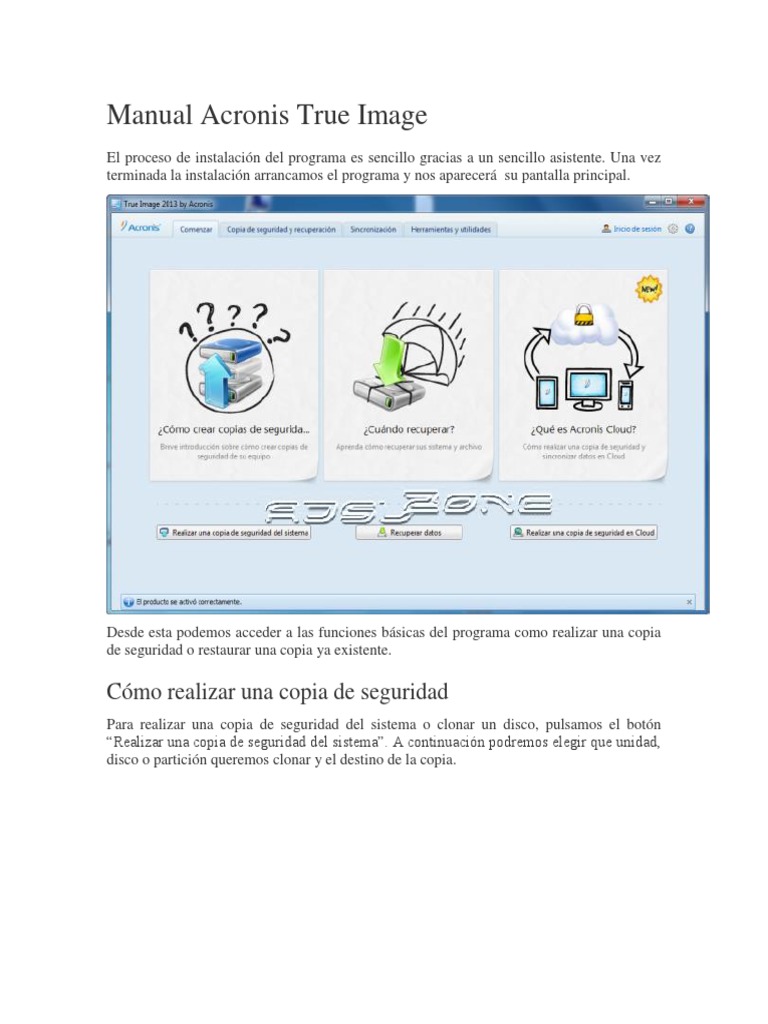 Manual Acronis True Image | PDF | Arranque | Memoria USB