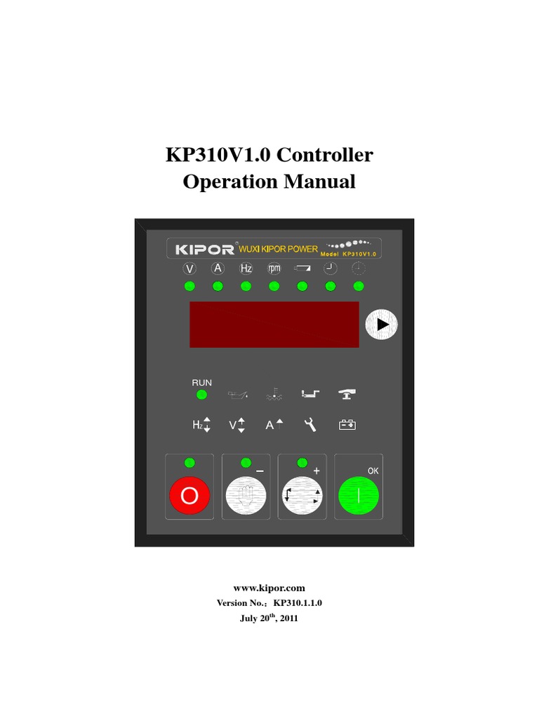 KP310 Operation Manual | PDF | Relay | Mains Electricity
