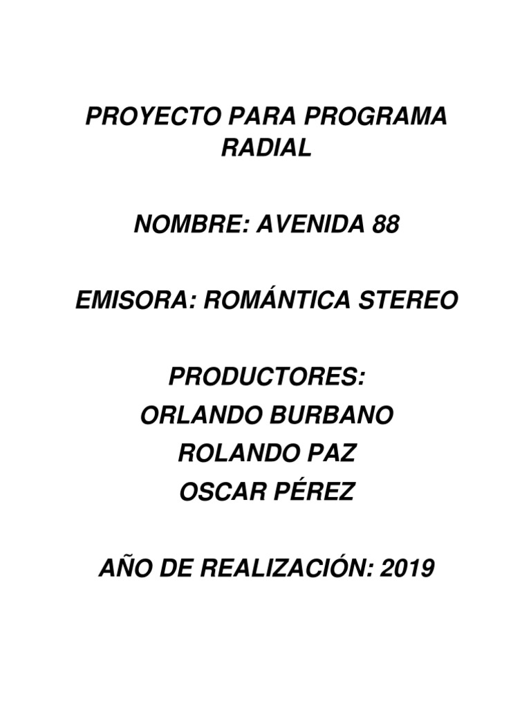 Proyecto para Programa Radial | PDF | Conocimiento | Conceptos psicologicos