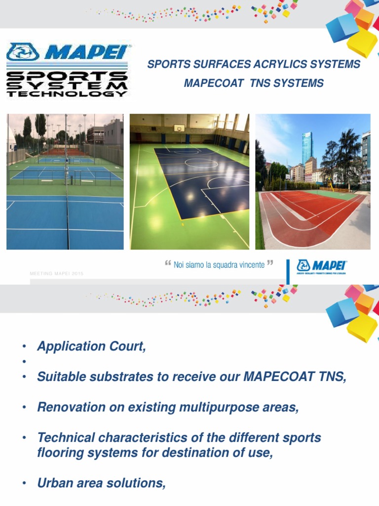 Mapei Mapecoat TNS Sports Systems Guide | PDF | Epoxy | Asphalt