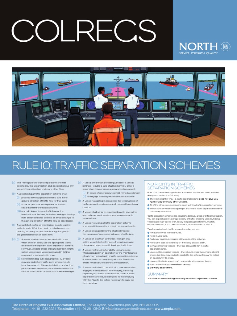Colregs Rule 10 Traffic Separation Schemes | PDF | Traffic | Water ...