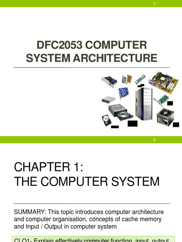Dfc2053 Computer System Architecture | PDF | Input/Output | Computer ...