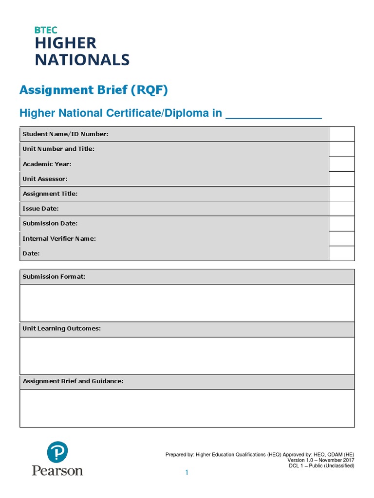 Assessment Brief Template | PDF