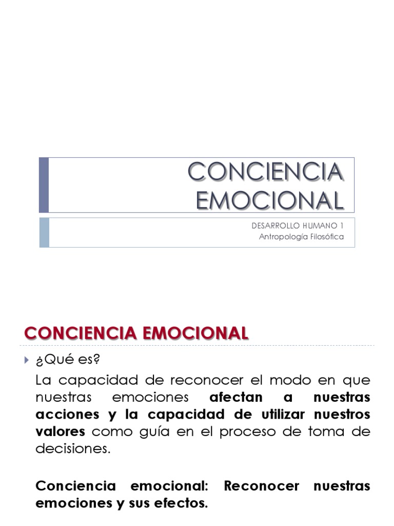 Conciencia Emocional: Definición y Niveles | PDF | Empatía | Las emociones