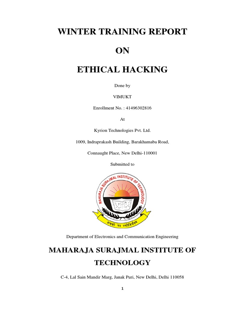 Report On Ethical Hacking | PDF | Domain Name System | Computer Virus