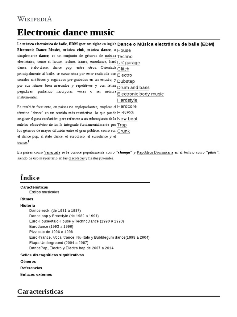 Electronic Dance Music | PDF | Subculturas musicales | Música contemporánea