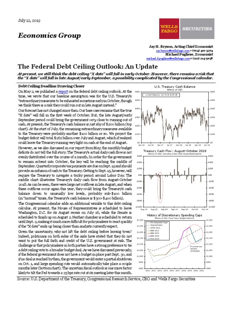 Debt Ceiling Update 20190712 | PDF | United States Debt Ceiling ...