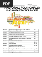 Class 9 NCERT Polynomial Formulas | PDF