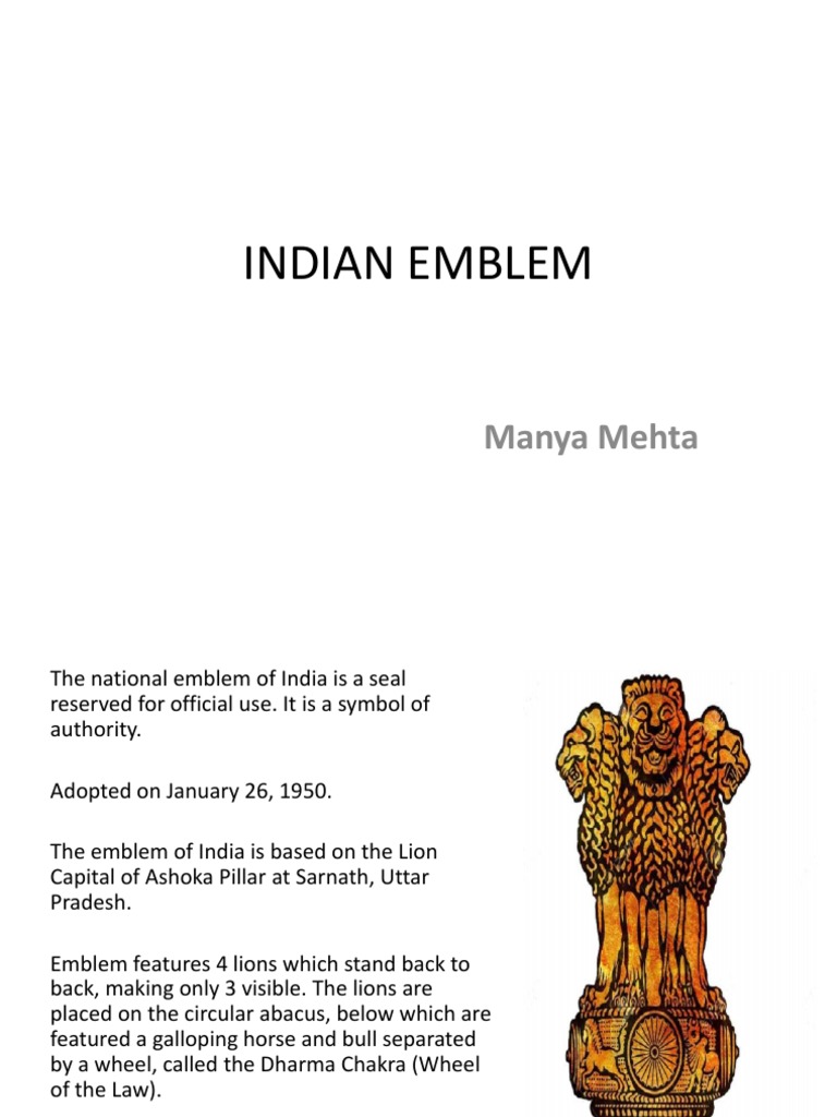 India's National Emblem Explained | PDF