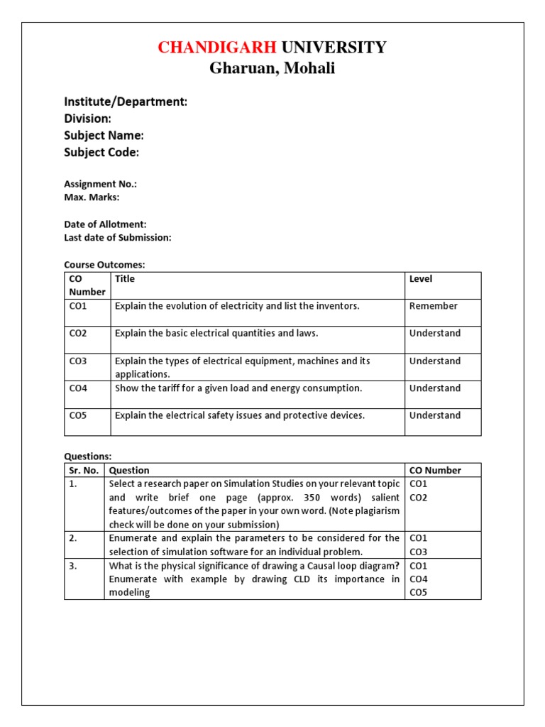 Chandigarh: University Gharuan, Mohali | PDF