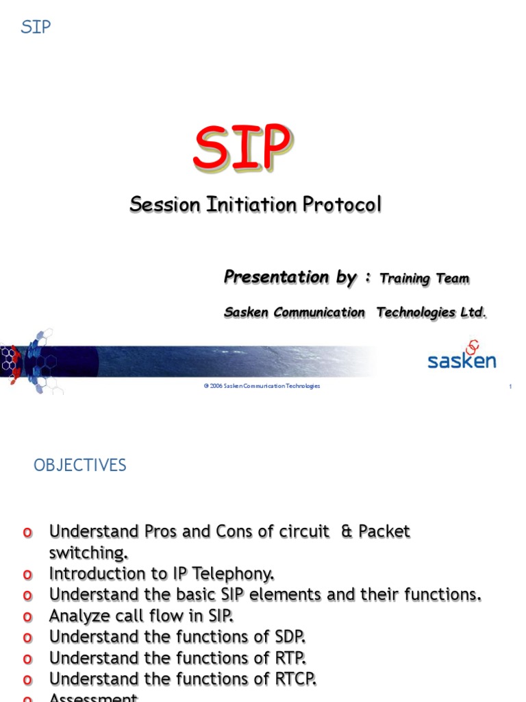 Session Initiation Protocol: Presentation by | PDF | Session Initiation Protocol | Transmission ...