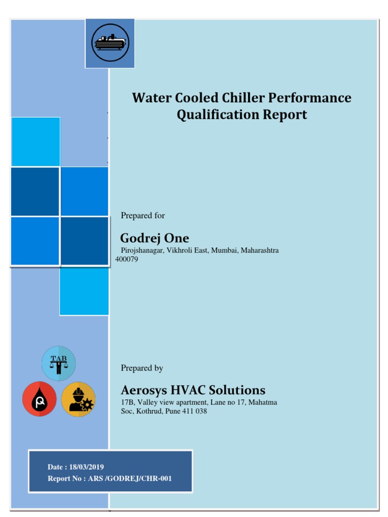 Water Cooled Chiller Performance Qualification Report: Godrej One | PDF ...