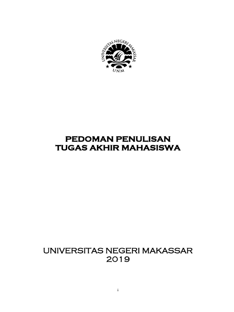Pedoman Penulisan Tugas Akhir Mahasiswa PDF | PDF