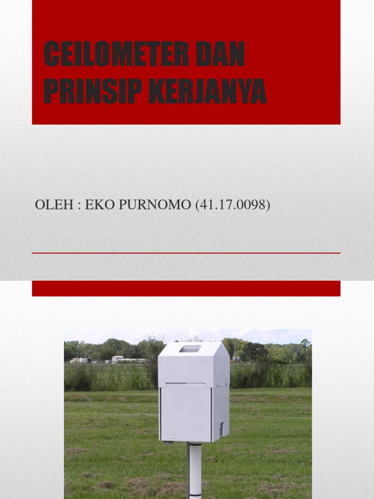 Ceilometer Dan Prinsip Kerjanya | PDF