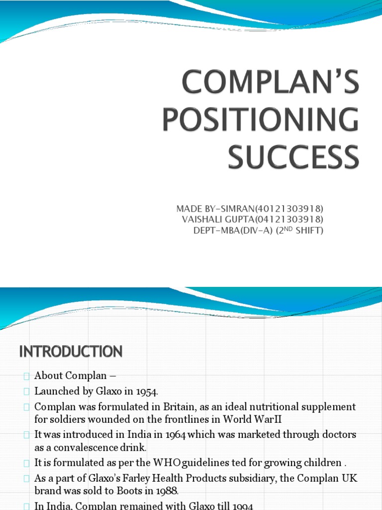 Complan FINAL | PDF | Brand | Foods