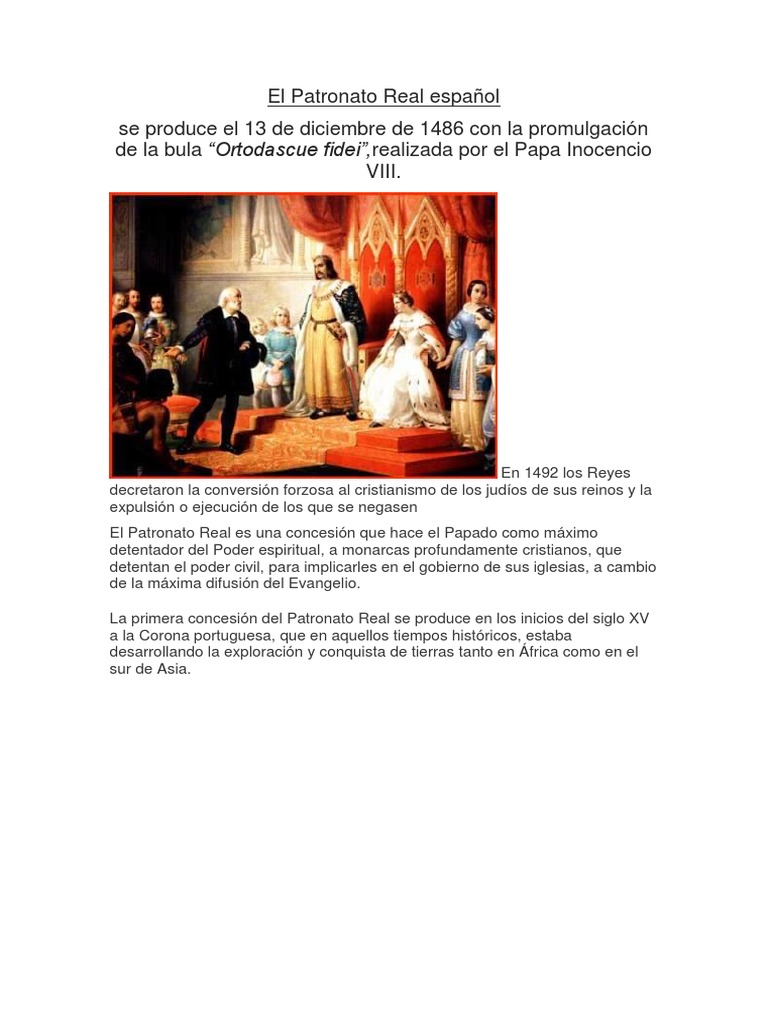 El Patronato Real Español | PDF | España | Papa