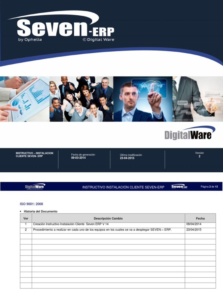 Guía Instalación Cliente Seven-ERP | PDF | Planificación de recursos ...