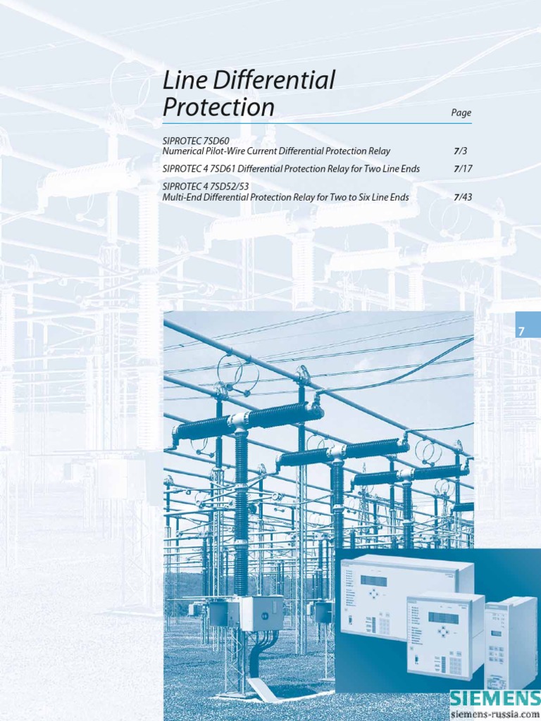 Siemens Line Differential Protection Relay | PDF | Direct Current ...