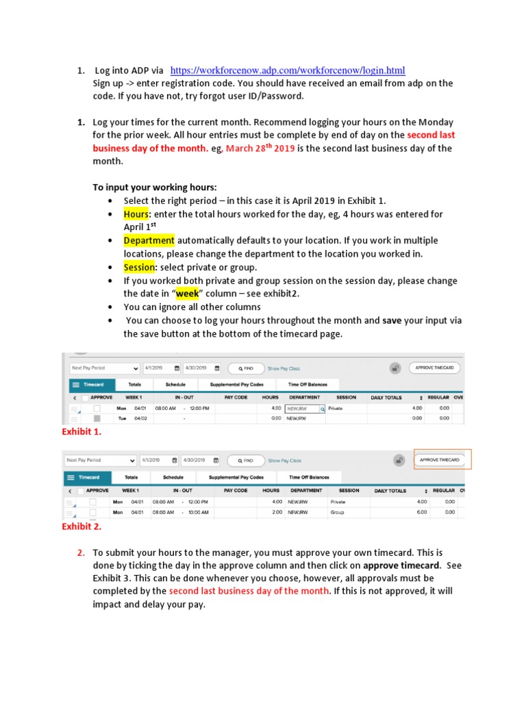 ADP Instructions Teachers | PDF