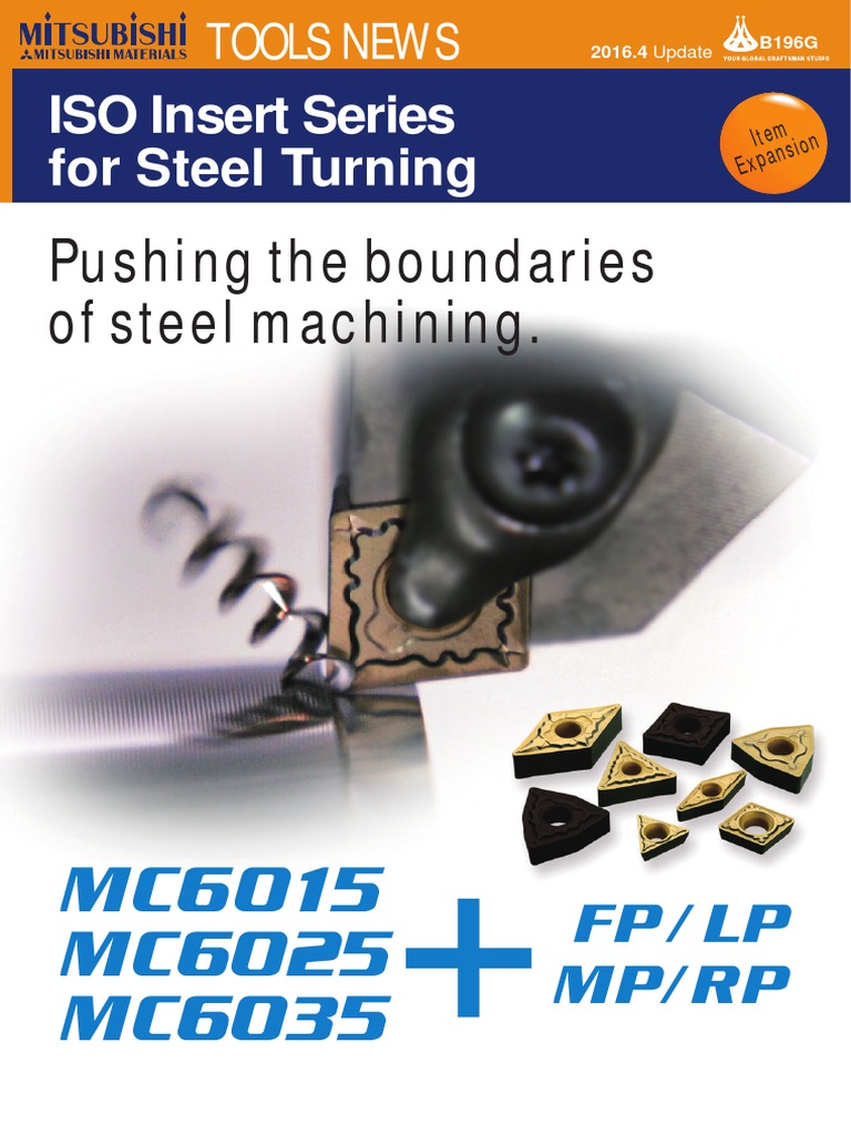 Pushing The Boundaries of Steel Machining.: ISO Insert Series For Steel ...