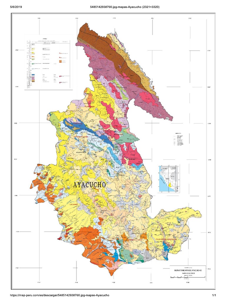 Mapa Geologico de Ayacucho | PDF