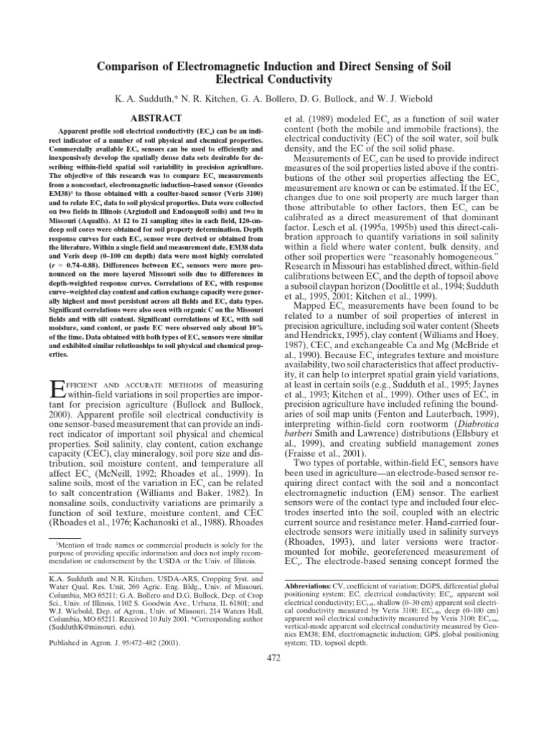 EMI Vs Veris EC | PDF | Coefficient Of Variation | Soil