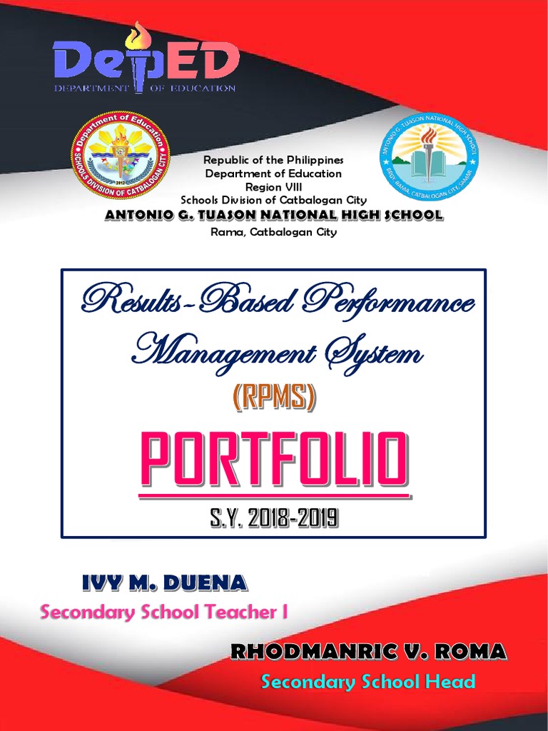 Results-Based Performance Management System: Secondary School Teacher I ...
