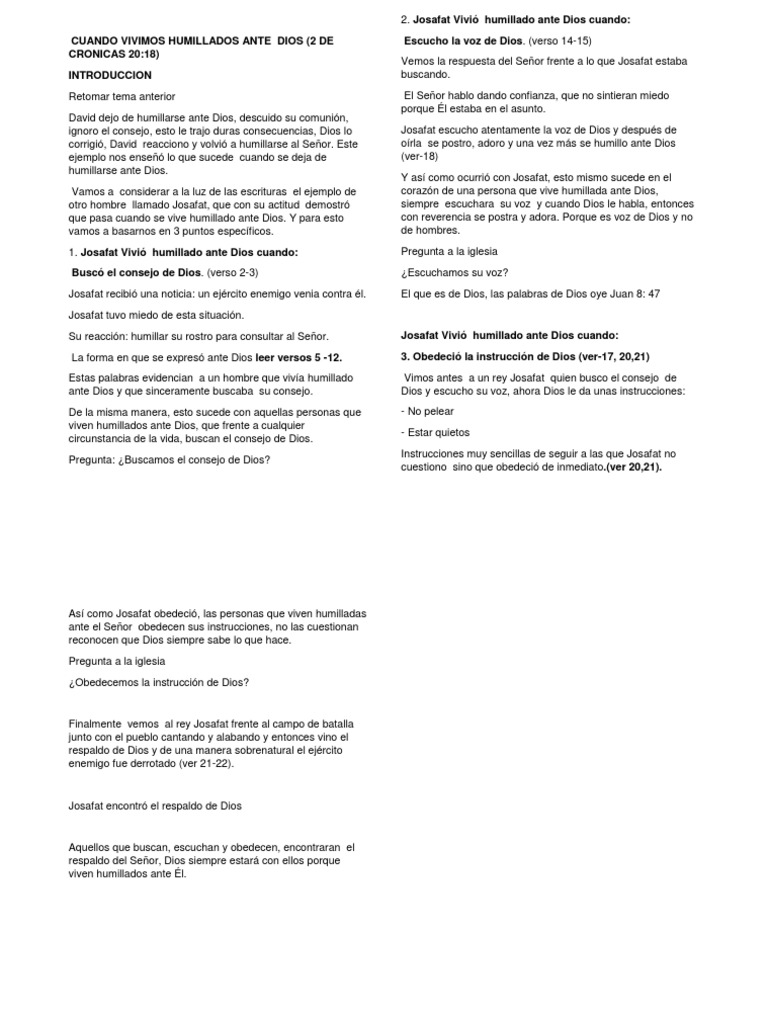Cuando Se Vive Humillado Ante Dios | PDF | Dios