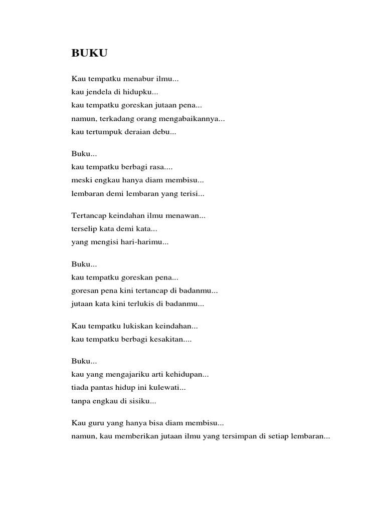 Puisi Tentang Pendidikan | PDF