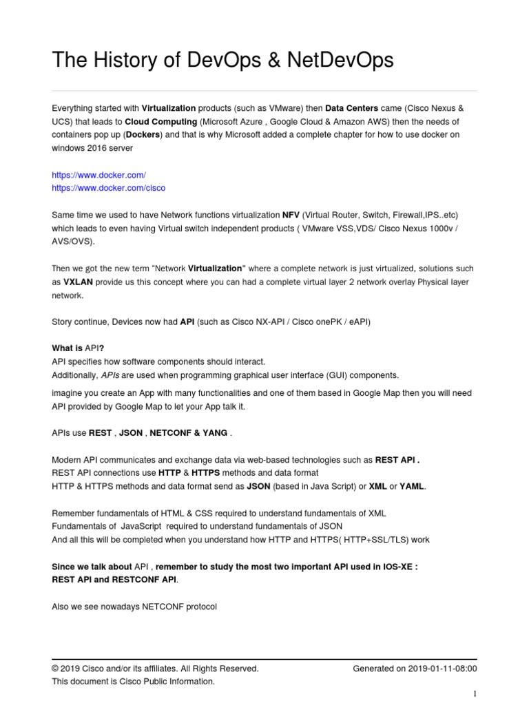 The History of DevOps & NetDevOps | PDF | Application Programming ...